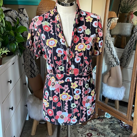 Notations | Tops | Notations Black Floral Blouse | Poshmark